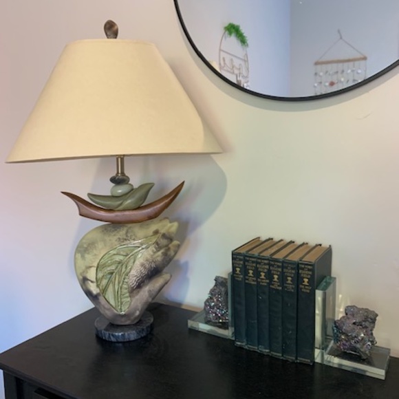 Jan Jacque | Accents | Lamp Art Clay Wood | Poshmark